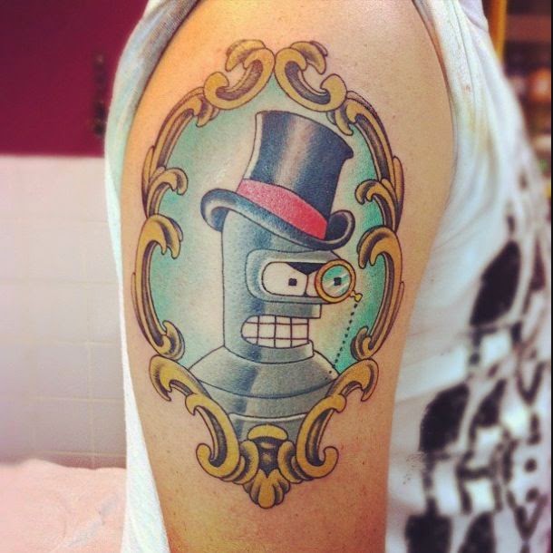 Bender the robot from Futurama tattoo ideas