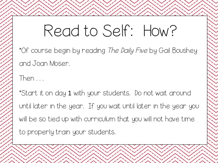 School Is a Happy Place: The Daily Five: Launching Read to Self