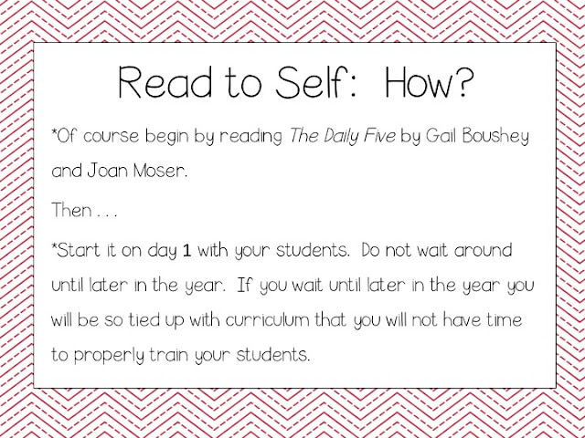 School Is a Happy Place: The Daily Five: Launching Read to Self