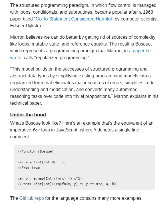 G2's Software Development Journey: Review: Microsoft's New Programming Language - Bosque