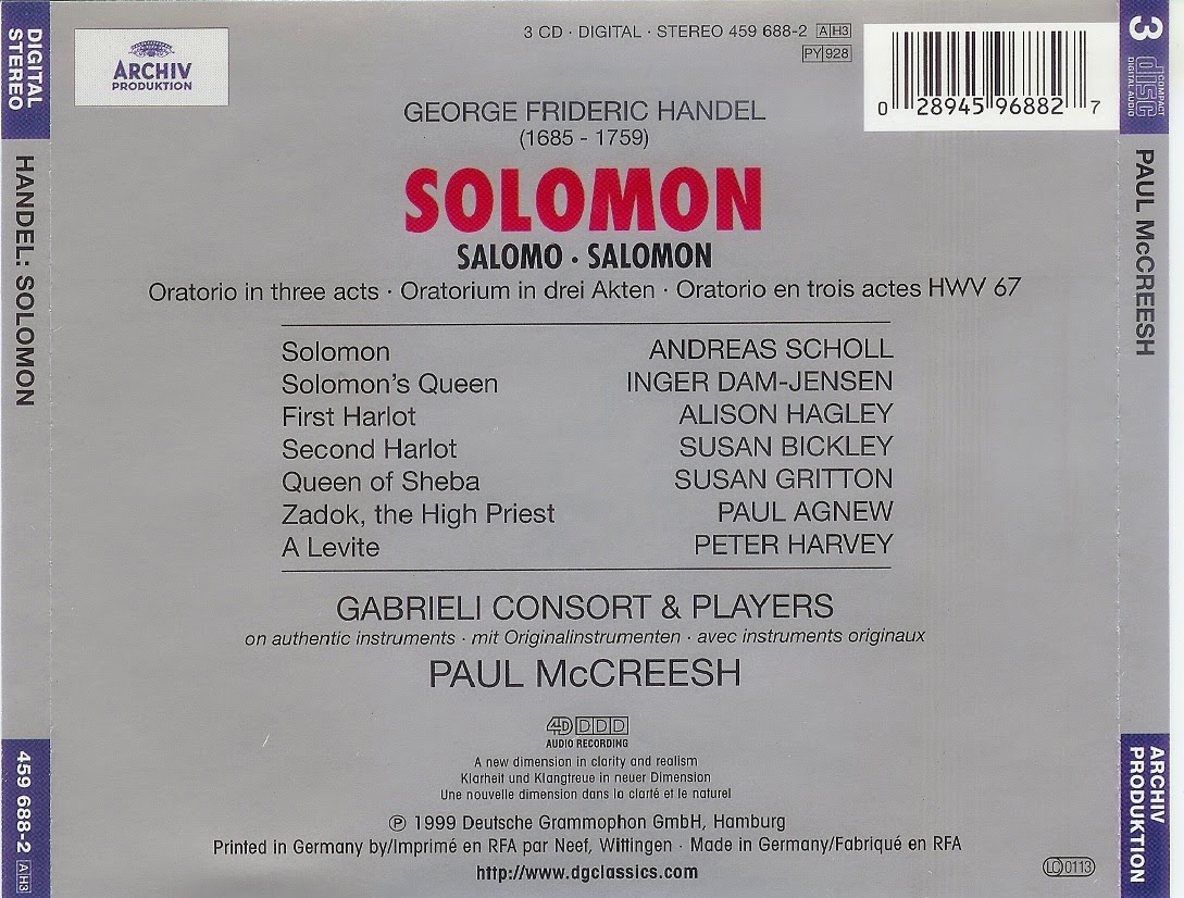 Paul McCreesh - Handel - Solomon