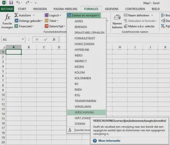 Tips voor Excel: Functie Verschuiving - Dynamisch bereik