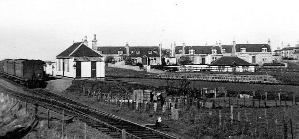 Tour Scotland: Old Photograph Railway Station St Combs Scotland