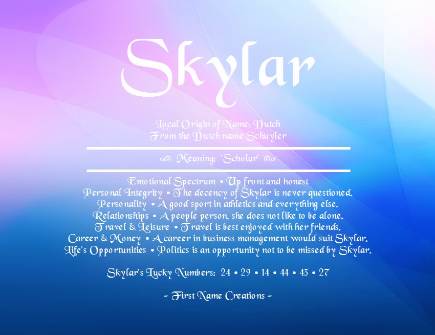 Skylar | . . . Tell Me Your Name . . . | Pinterest