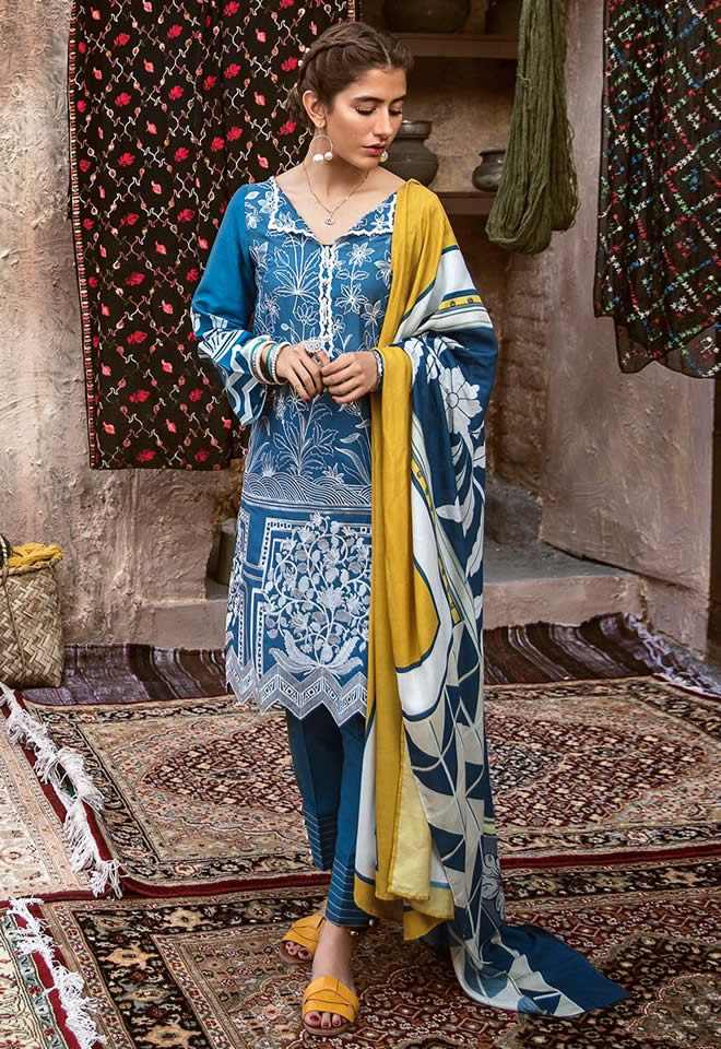 Pakistan' s Brand Cross Stitch Cotton Satin Collection 2018-19