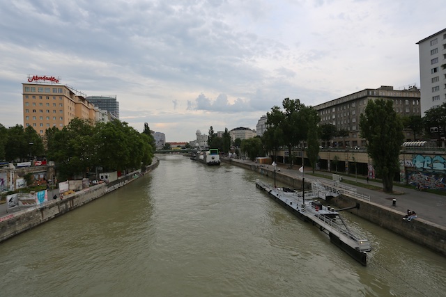 Horizontally yours: Branch of River Danube, Vienna, Austria
