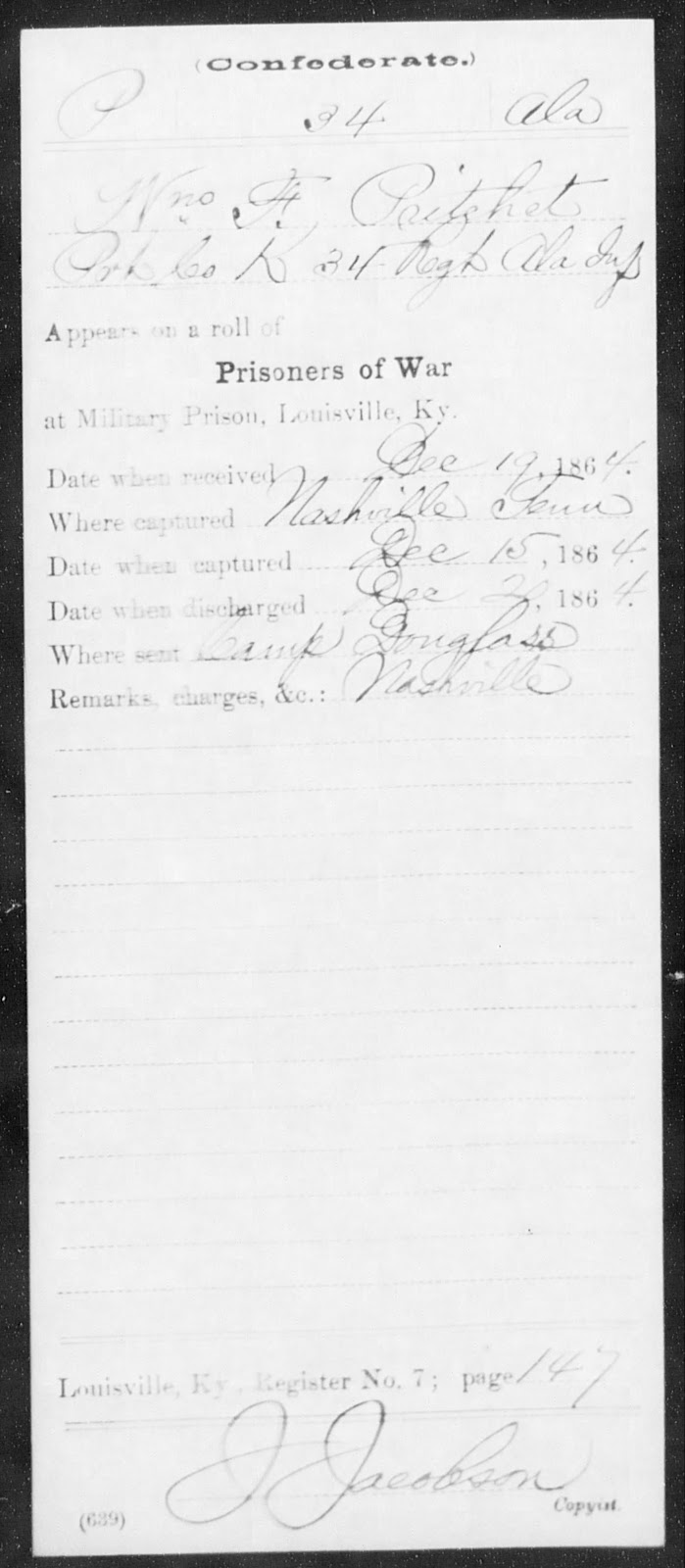 Karen's Family Files: William Franklin Pritchett and Thomas A ...