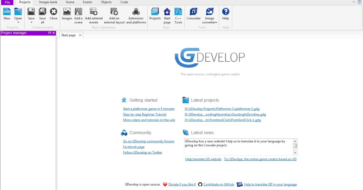 Otak Berlubang: Tutorial GDevelop Bahasa Indonesia Bagian 2: Berkenalan ...
