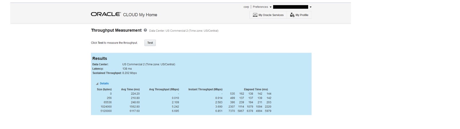 Orclville Testing Latency On The Oracle Cloud
