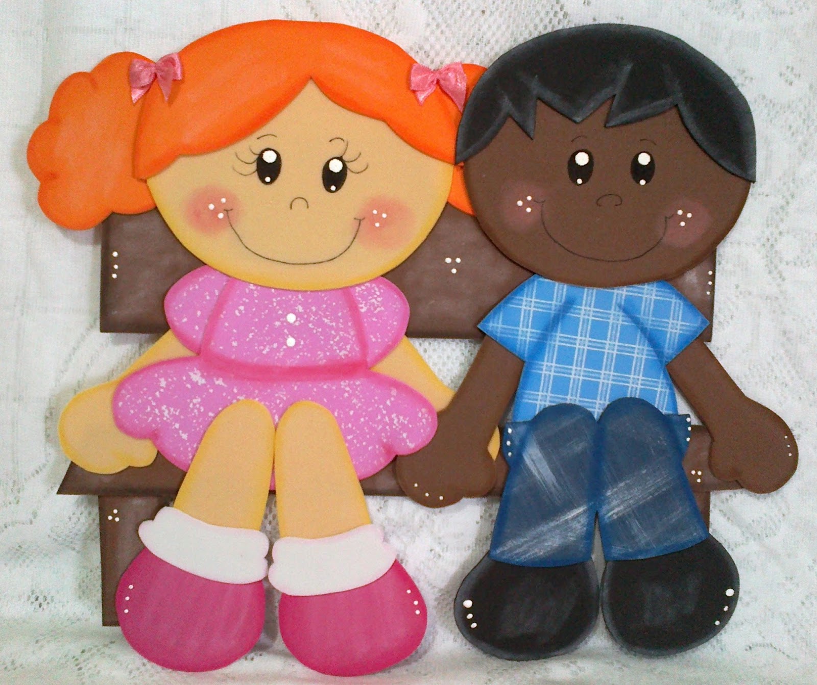 INÊS Artes em EVA: Apliques Crianças para Painéis Escolares