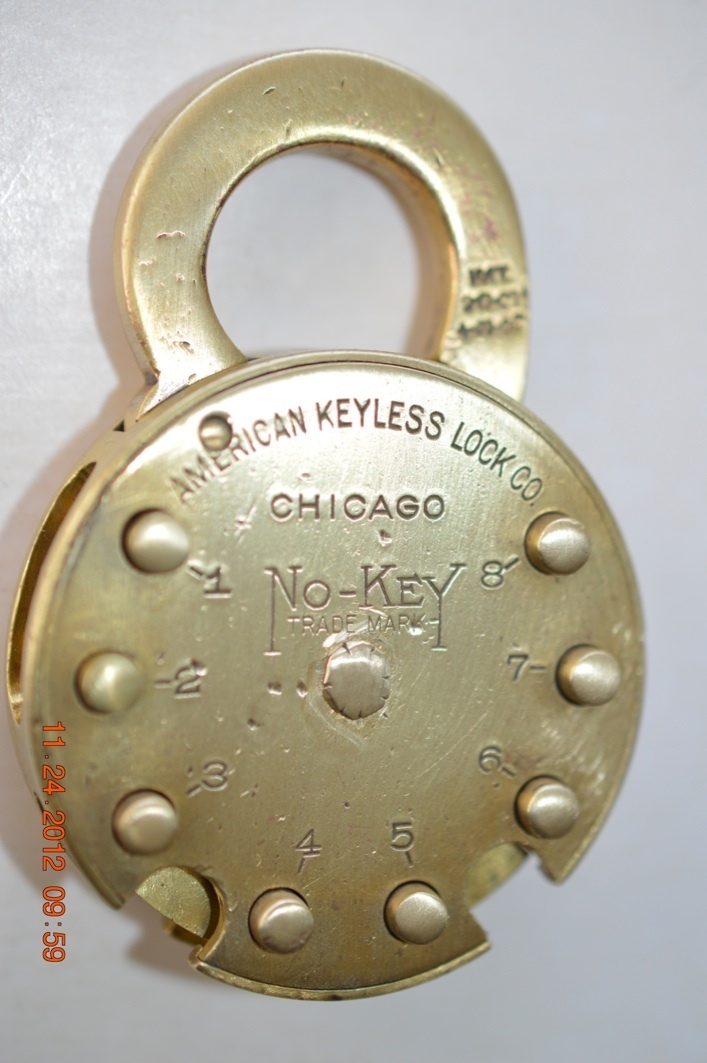 RestraintsBlog: Antique 'No-Key' COMBINATION CUTAWAY Padlock