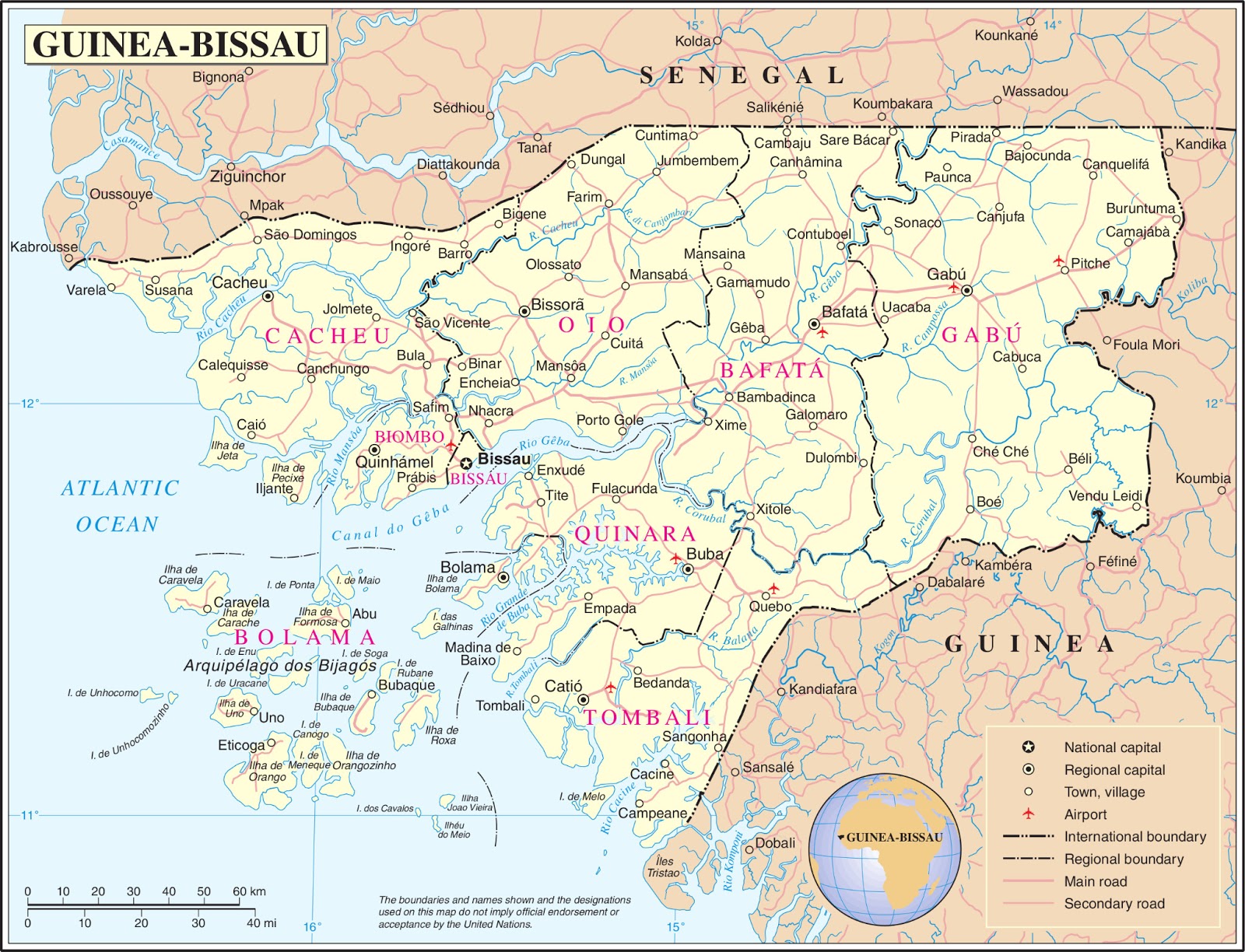MAPAS DE GUINÉ-BISSAU