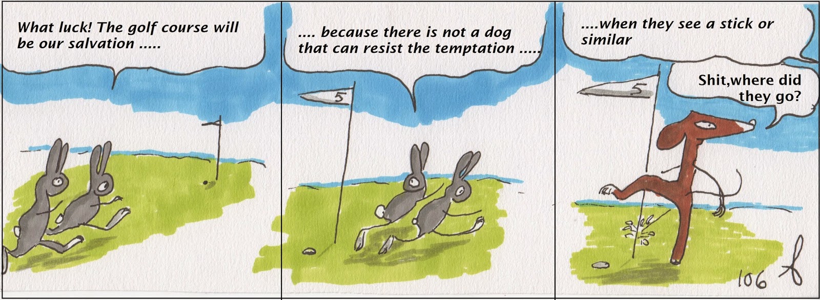 Comic strips krejsen: #Golf course, #green