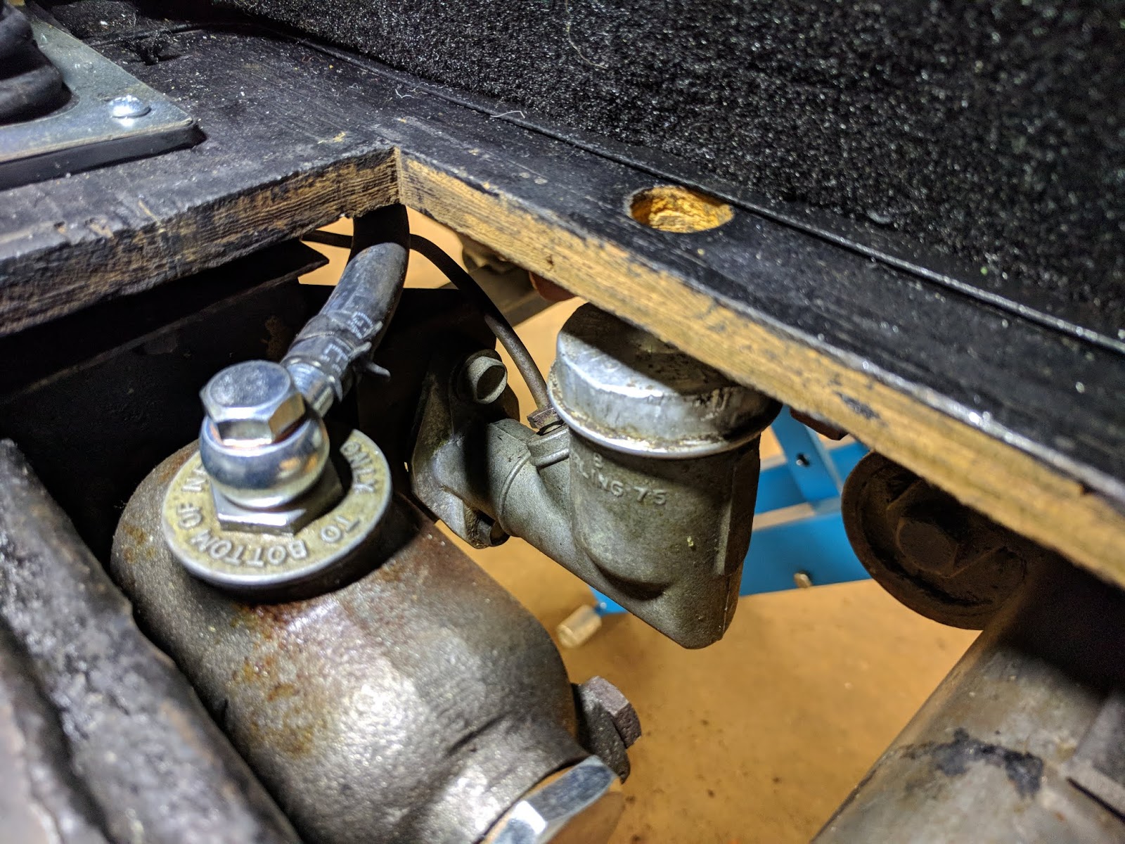 The Grant Street Garage: Beck TD, Part 24: Remote Brake Fluid Reservoir