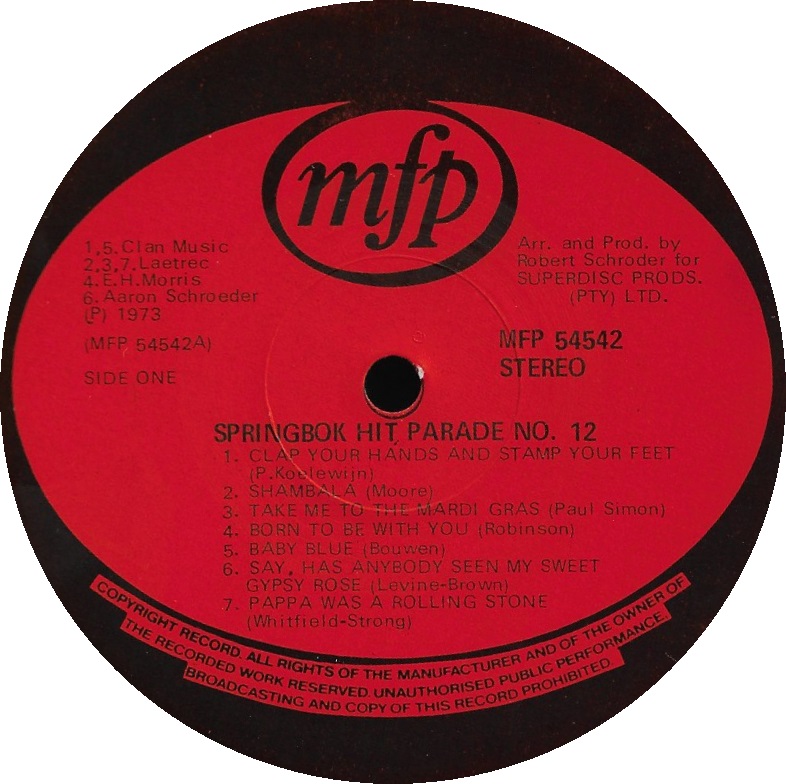 Copycat Cover Records: Springbok!