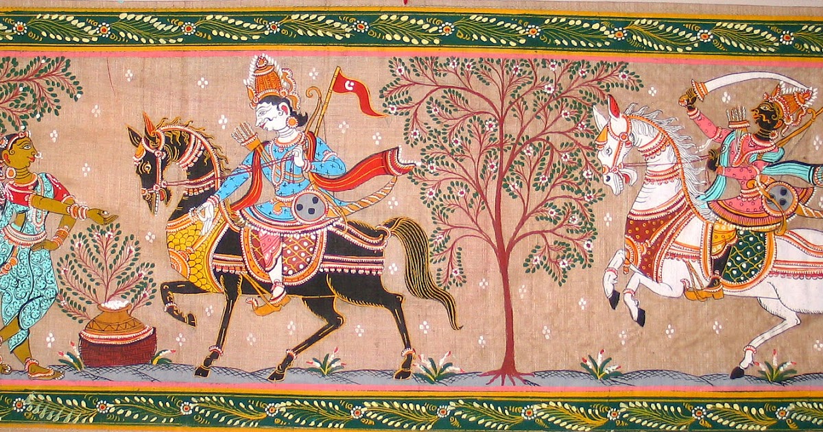 Pattachitra Painting- Folk and Tribal Art: LOOK,THEME AND STYLE OF ...