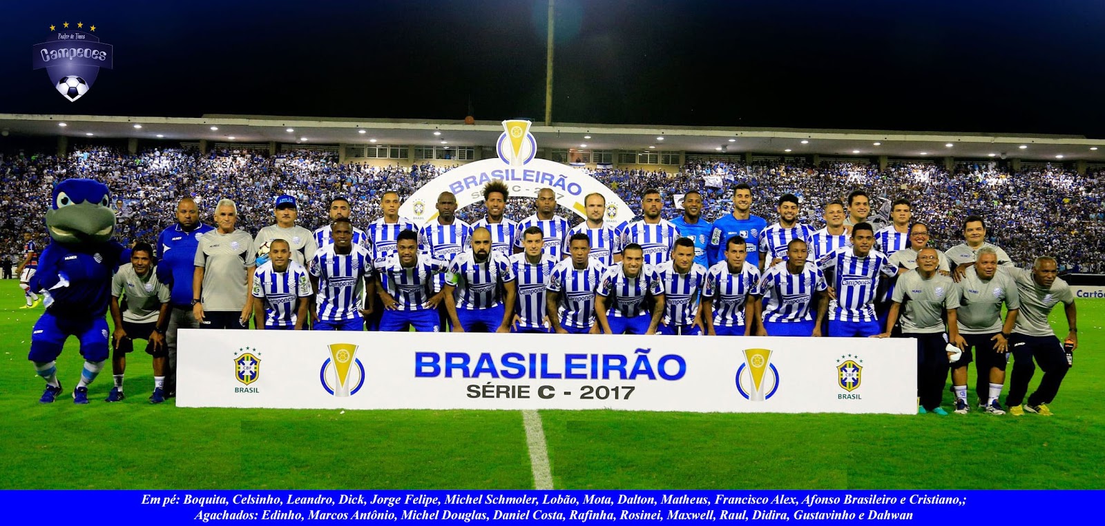 Times Campeões: CSA Campeão Brasileiro da Série C 2017