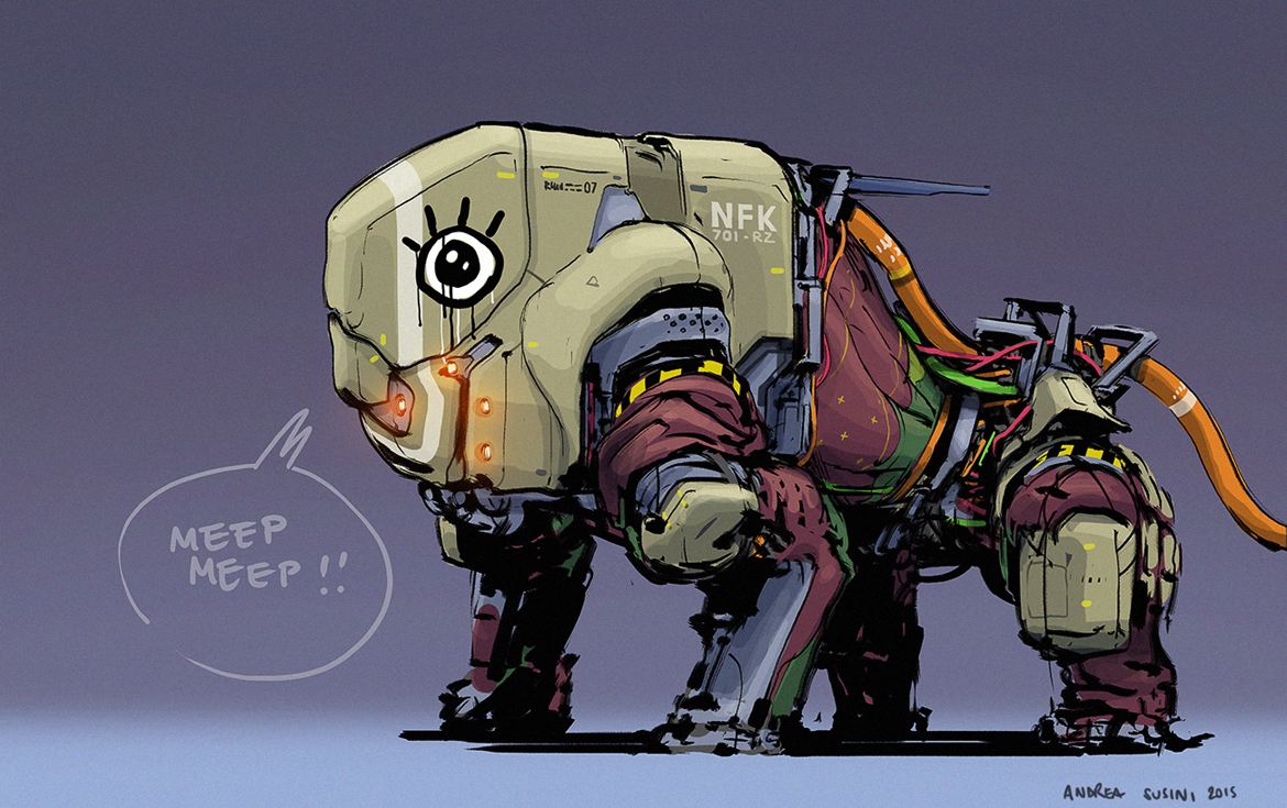 Andrea Susini works: mech sketchy!