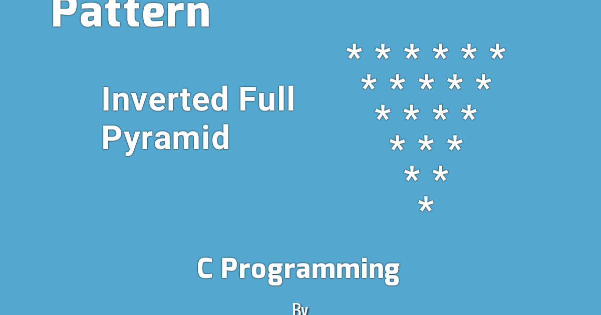 C Program to Print Inverted Full Pyramid Using