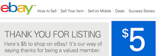 Frugal Mom and Wife: Possible Free $5 To Spend on Ebay!