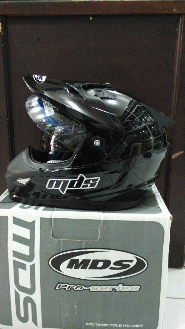 Helm Mds supermoto Super Pro solid - Oto Trendz