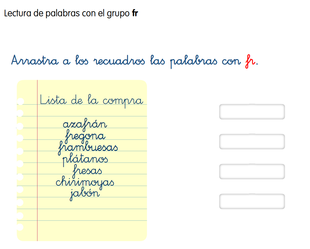 Blog de 3º de Primaria: PALABRAS CON FR-