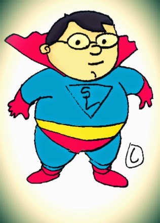 Super Luis - Autoretrete - Grafito y Color Digital