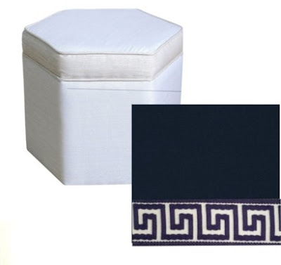Luxe Report: Luxe Decor: Greek Key Trim & My New Storage Ottomans