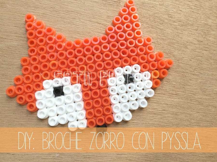 Pyssla: broches Fox. | Manualidades
