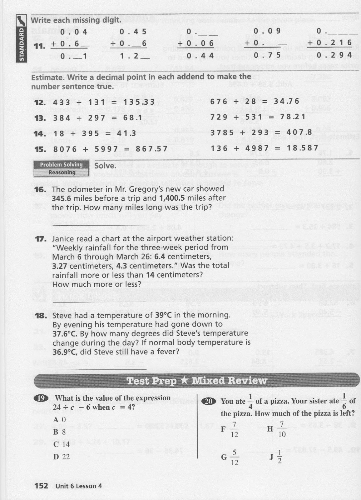 Homework 2012 2013 Monday November 26th Adding And Subtracting Decimals homework-2012-2013-monday-november-26th-adding-and-subtracting-decimals