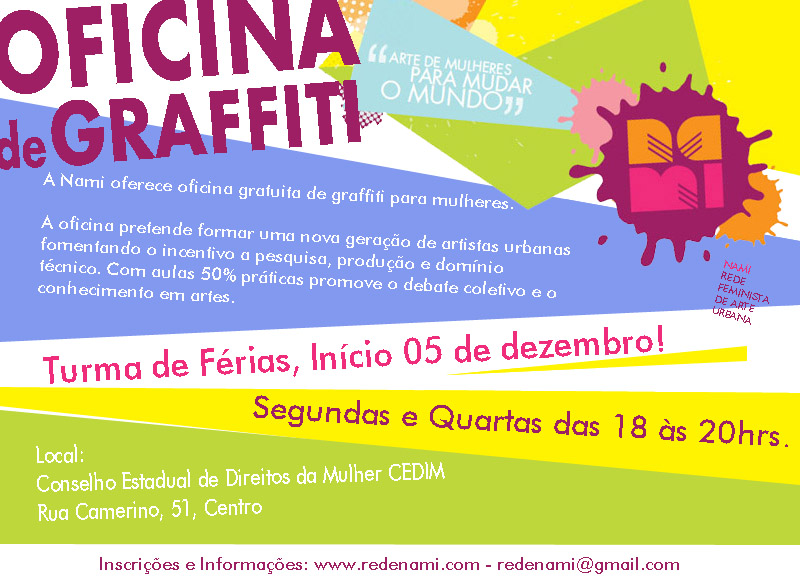 McLapa: Oficina de Graffiti Rede Nami - Início das Inscrições