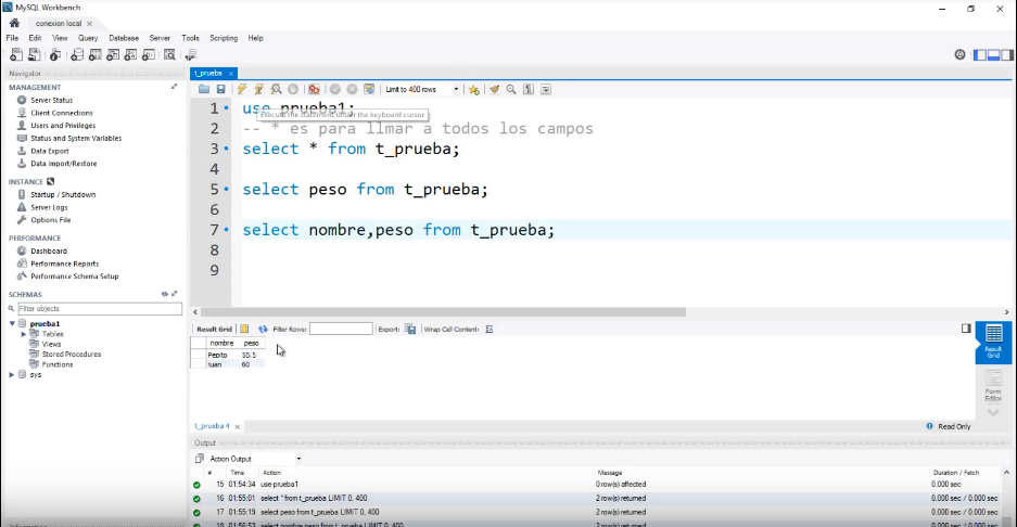 Administración de base de datos