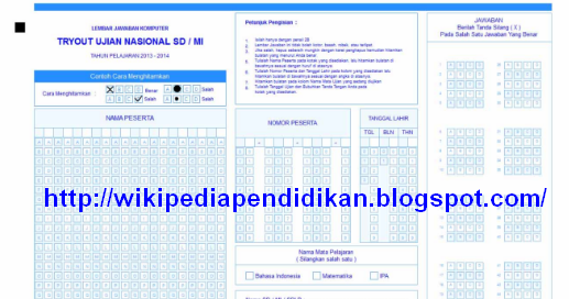 Contoh LJK Ulangan Harian Format Excel - Belajar Bersama