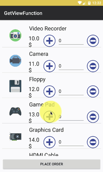 Android Custom Listview With Imageview Edittext And Button
