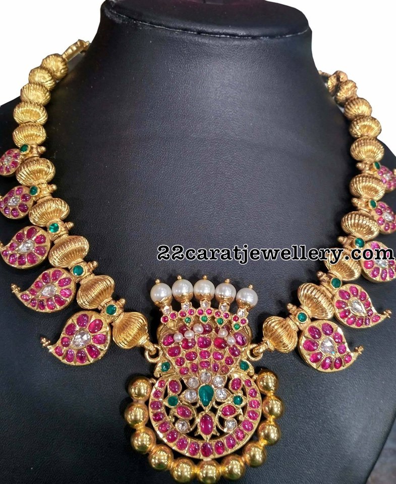 Mango Necklace with Naga Pendant - Jewellery Designs