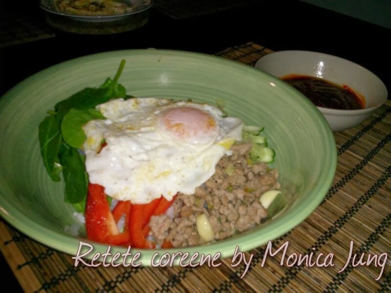 Retete coreene pentru acasa...by Monica Jung: Bibimbap - orez cu legume