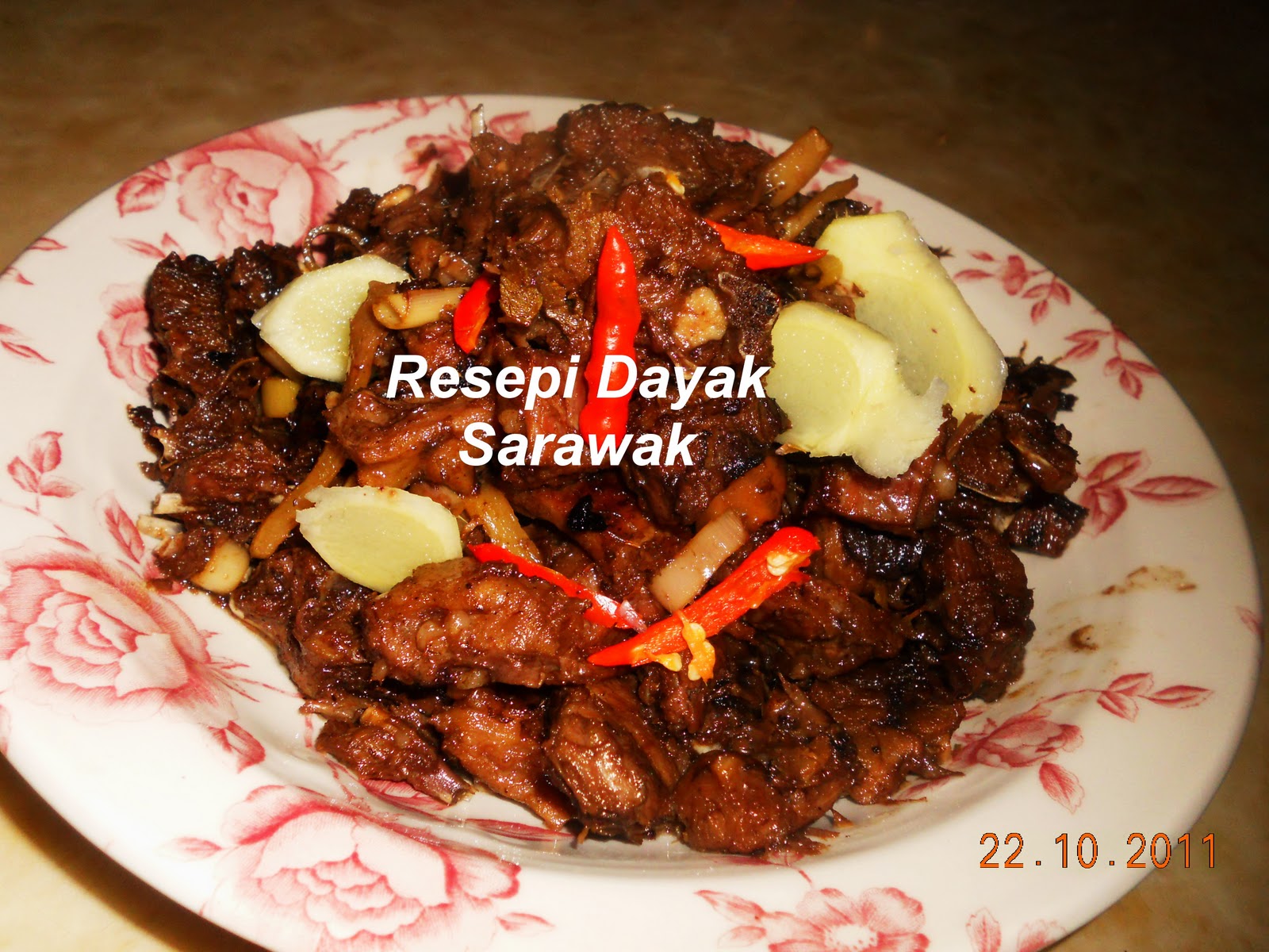 Resepi Sarawak: RESEPI LANDAK GORENG BERKICAP