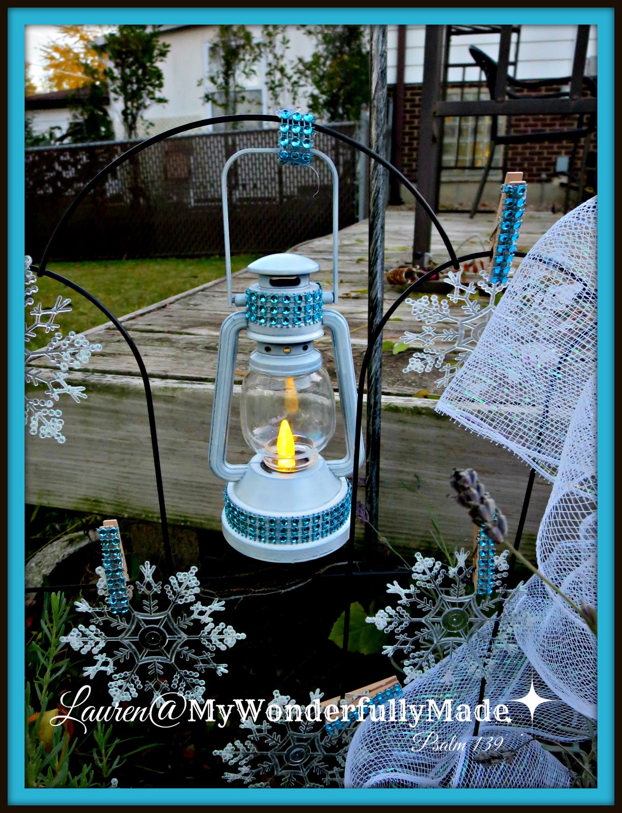 "Wonderfully Made": Dollar Store Garden Decor