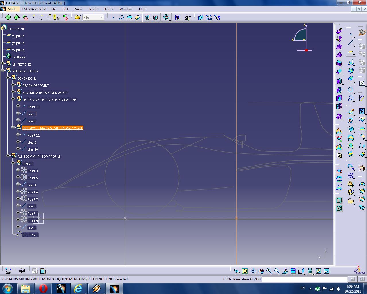 Scratchbuilding a 1/20 scale F1 replica: F1 car design in Catia V5 ii