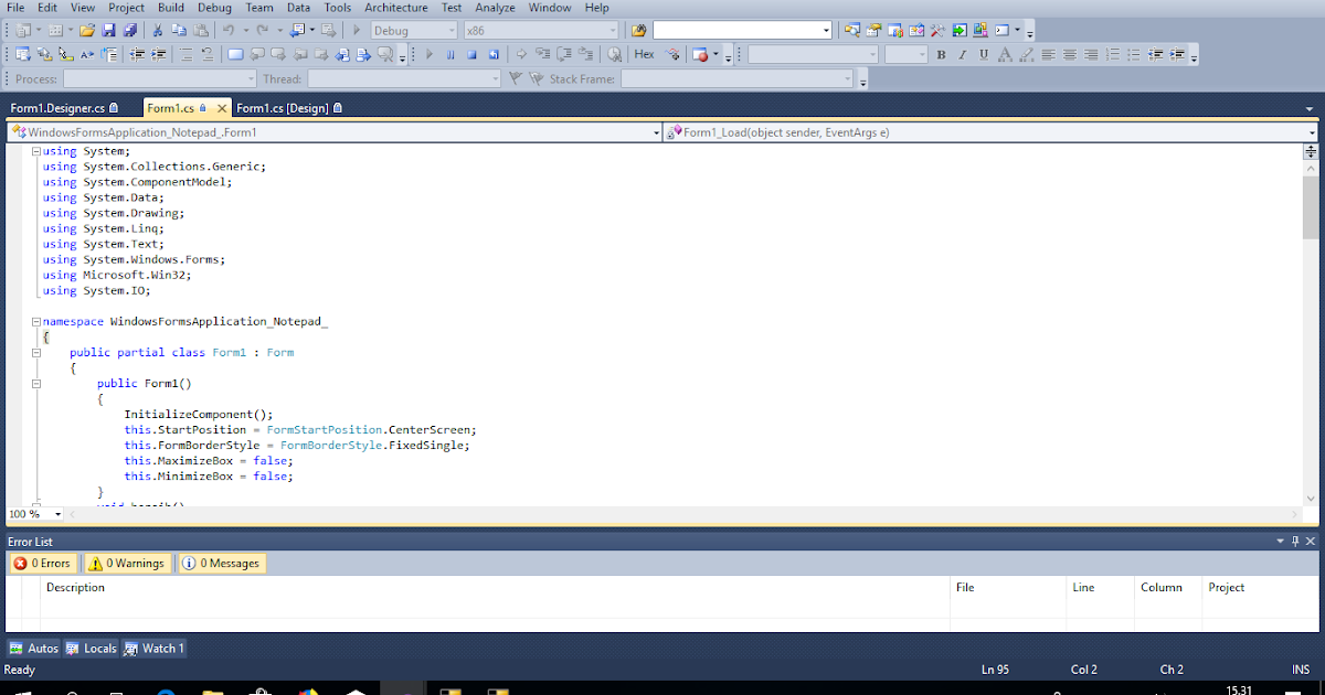 Cara Membuat Notepad Di Visual Studio