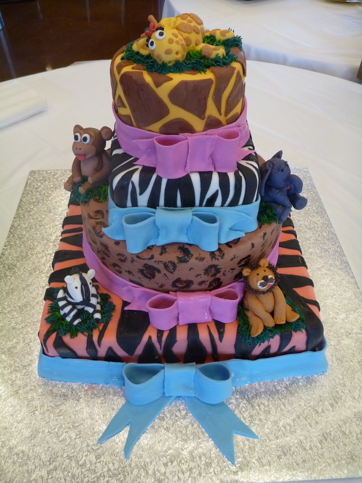 Cake.....Cake and more Cake!: Animal Baby Dedication Cake