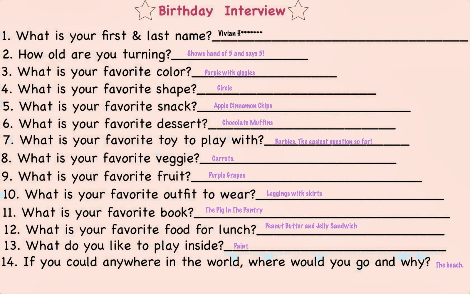 Birthday 5TH Interview - Three Sisters and Us