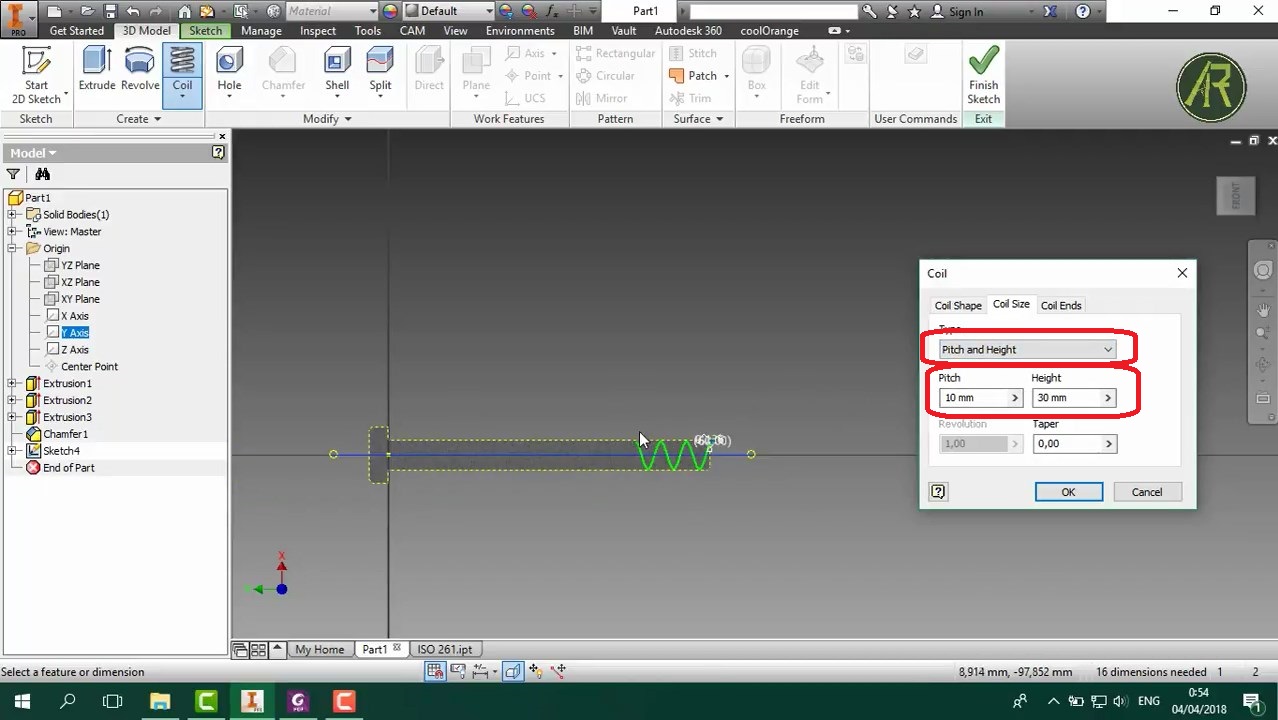 Tips Gampang Menggambar Ulir Baut Pada Inventor Professional Memakai ...