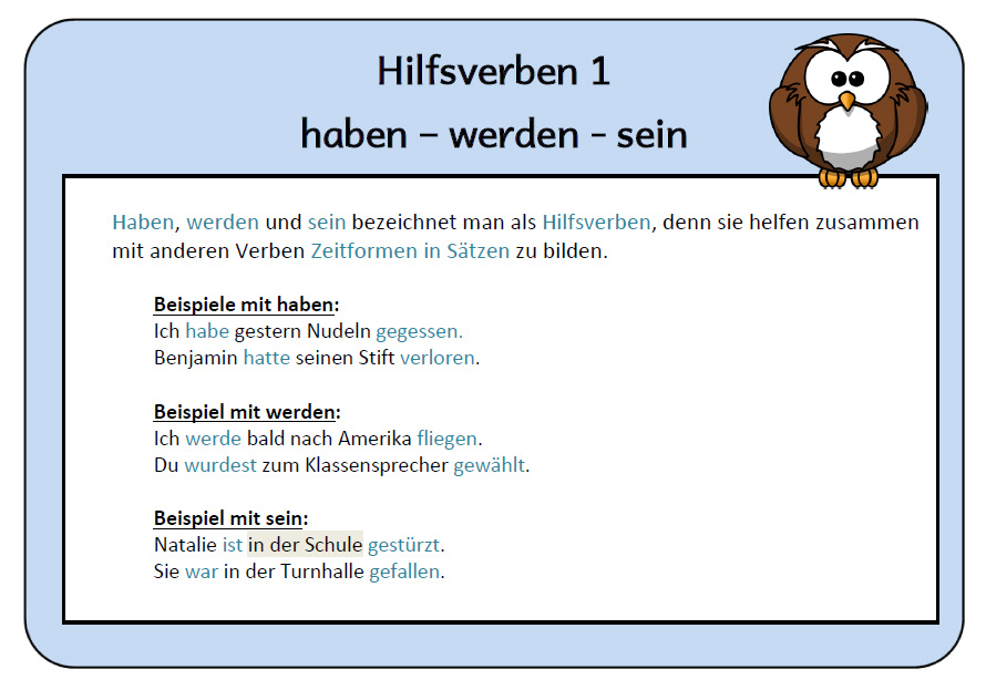 Hilfsverben Beispiele at Leann Weaver blog