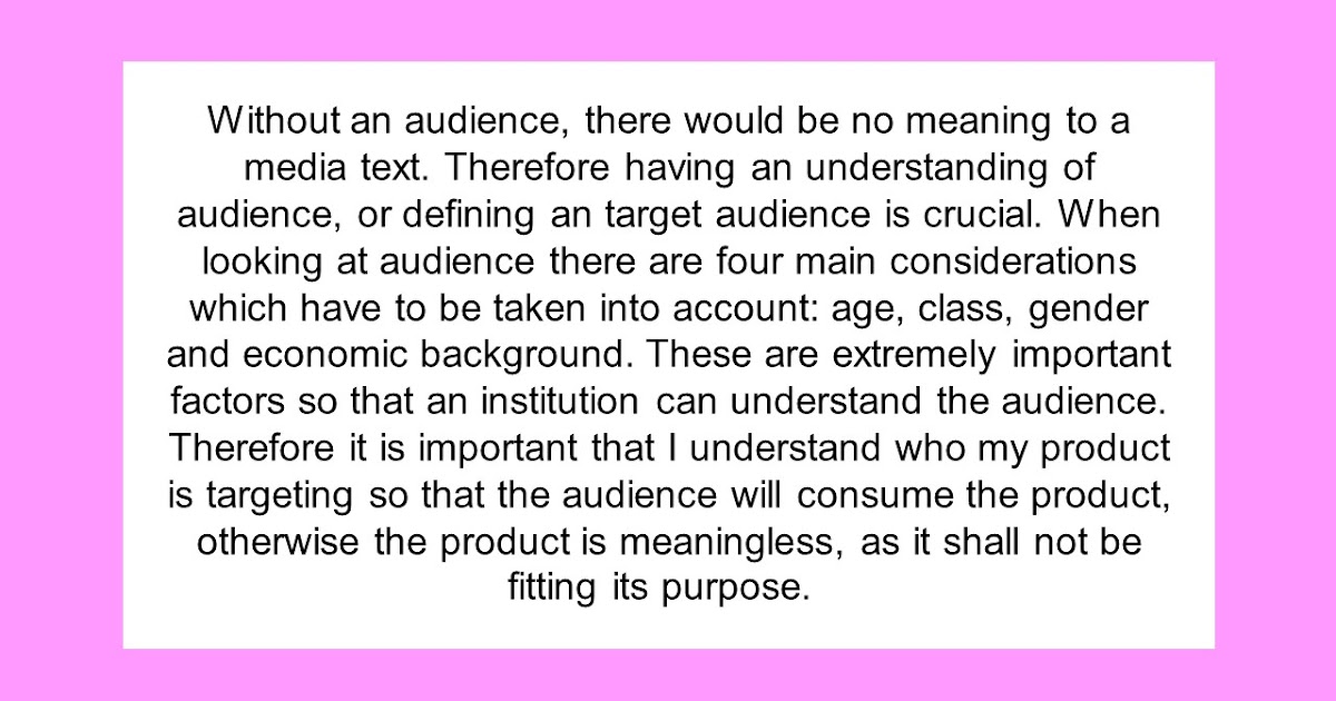 A2 Media Studies Target Audience a2-media-studies-target-audience