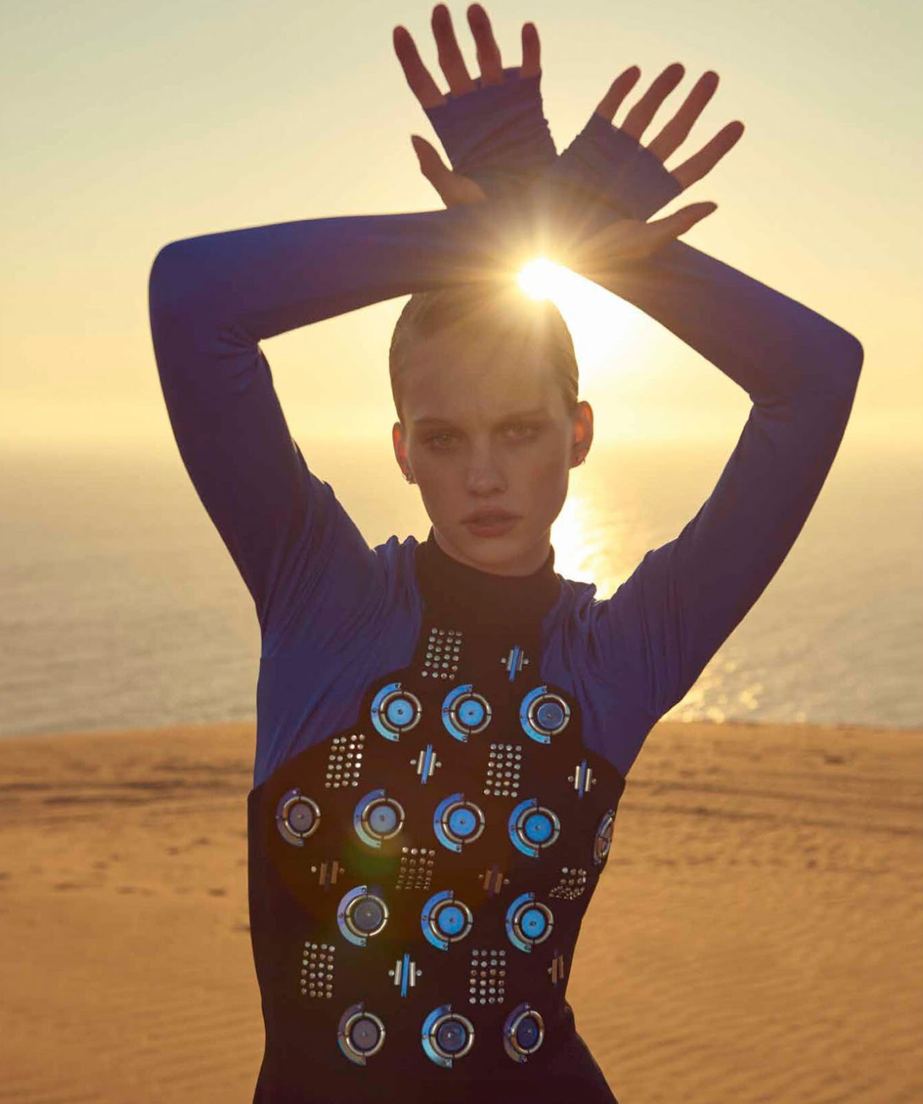 Hazel Graye in Harper's Bazaar Chile July 2017 by Paola Velásquez