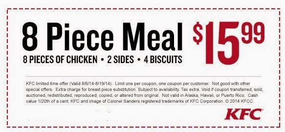 KFC Printable Coupons May 2018