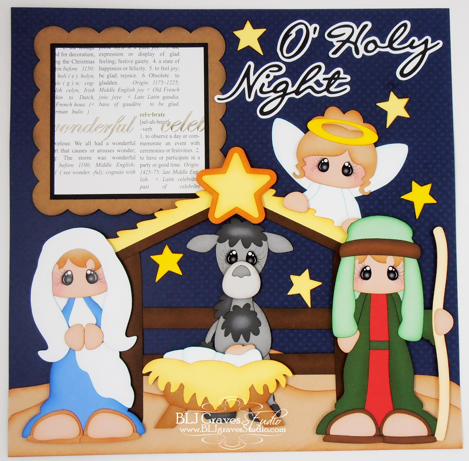 BLJ Graves Studio: Nativity Christmas Scrapbook Pages