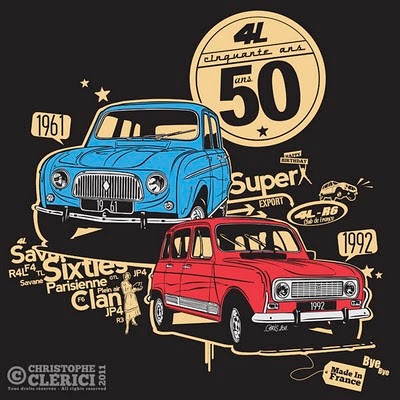 Les illustrations de christophe: T-shirt pour les 50 ans de la 4l