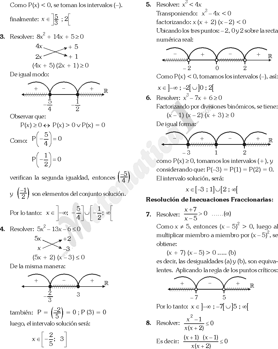 INECUACIONES EJERCICIOS RESUELTOS PDF